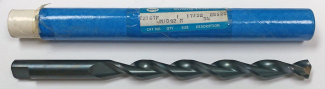 17/32" (.5313") HSS Taper Length Turboflute Drill 135 Degree Besly 285 ...